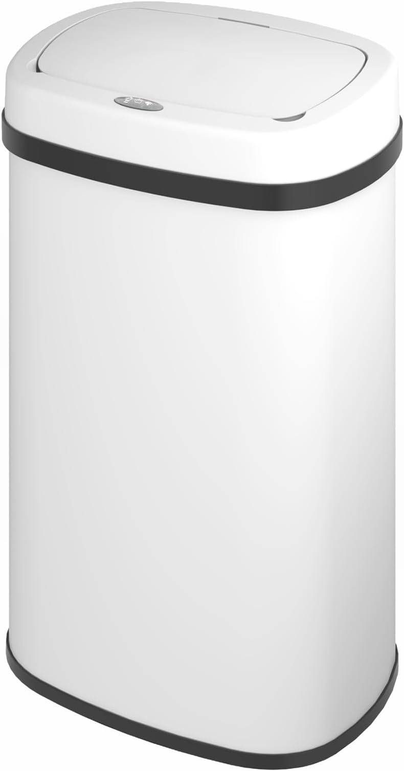 Devanti Rubbish Bin 50L Sensor Sliver Metal Body Kitchen Automatic ...
