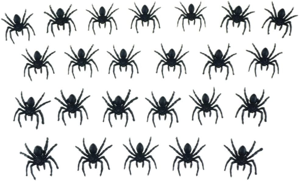 Amazon.com: SaktopDeco 24 PCS Small Fake Spiders Scary Plastic Spiders ...