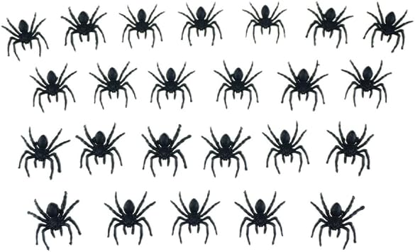 Amazon.com: SaktopDeco 24 PCS Small Fake Spiders Scary Plastic Spiders ...