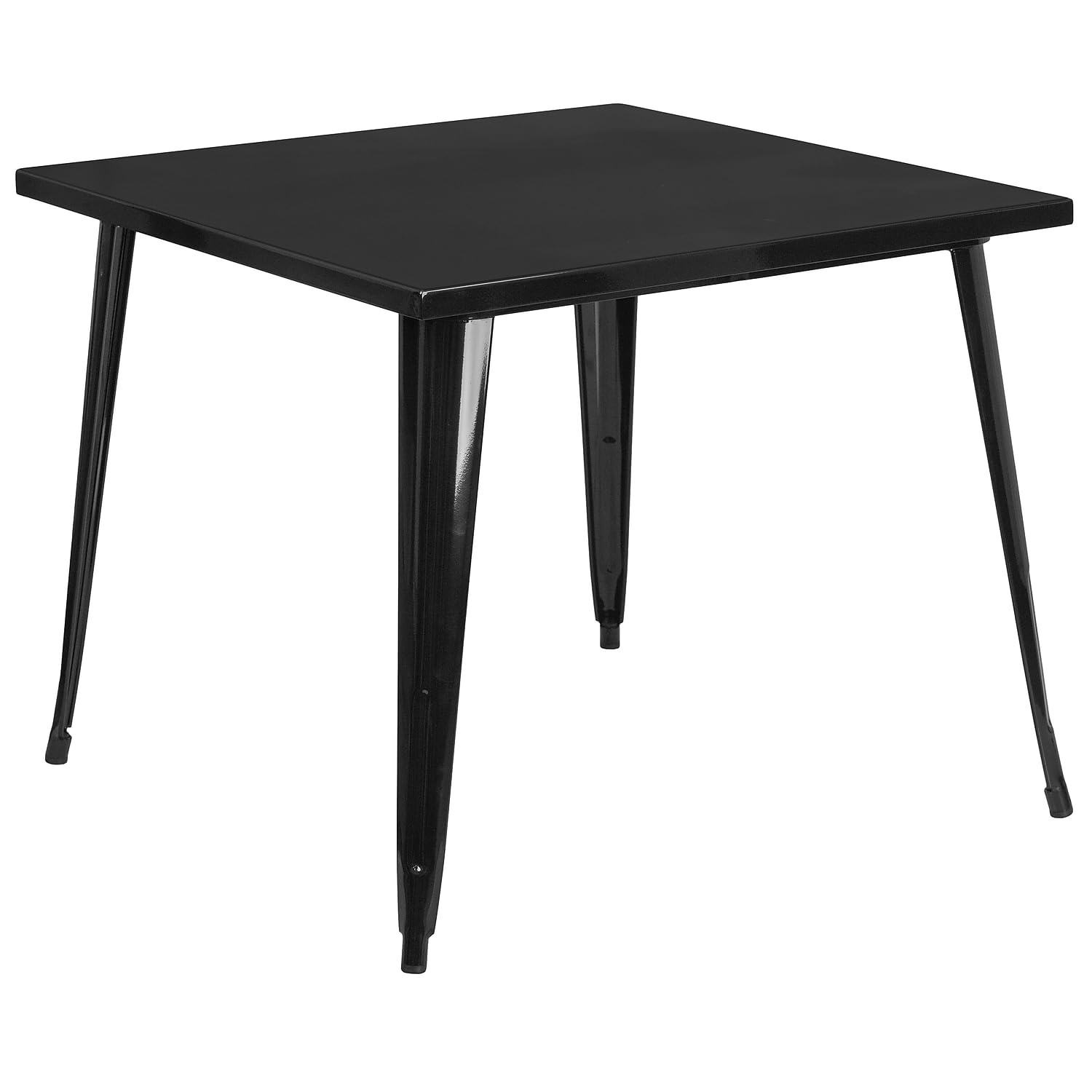 Amazon.com: Flash Furniture Parker Commercial Grade 35.5" Square Black ...