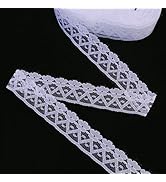 Amazon.com: SEWDIYTR White Lace Trim Venice Lace Trim Scalloped ...