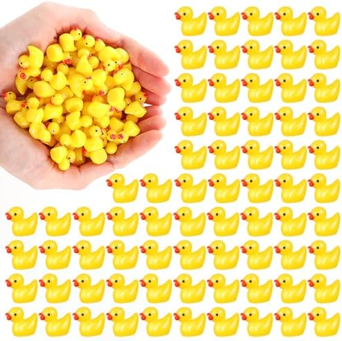 Amazon.com: 100pcs Tiny Resin Ducks Mini Duck Miniature Ducks for ...