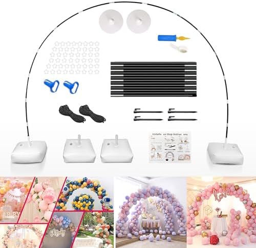 Amazon.com: 4.9Ft Round Balloon Frame Kit, 1.5M Light Federedevo Round ...