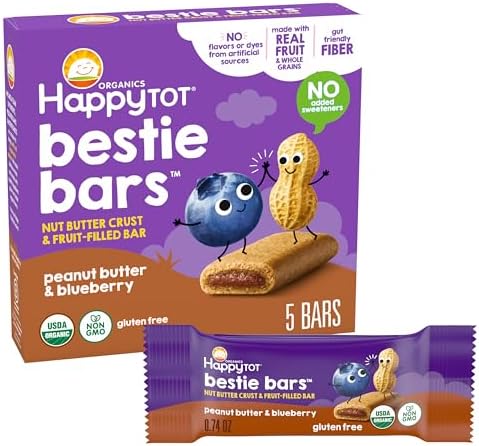 Amazon.com: Happy Tot Organics Bestie Bars Nut Butter Crust & Fruit ...