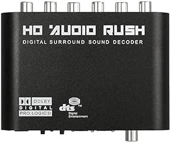 HD Audio Rush Digital Audio Surround Decoder 5.1 Channel Optical SPDIF ...