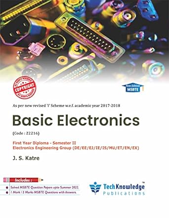 Basic Electronics For MSBTE Diploma Electronics Engineering Sem 2 : Amazon.in: Books