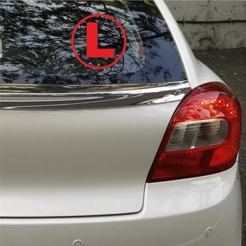 CAREflection (Pack of 2) Red L Board Learning Driver Car Decal Sticker ...