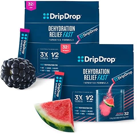 Amazon.com: DripDrop Hydration - Electrolyte Powder Packets - Watermelon & Berry - 64 Count ...