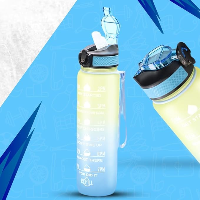 SVT HOUSEHOLD Unbreakable Water Bottle 1 L with Motivational Time ...