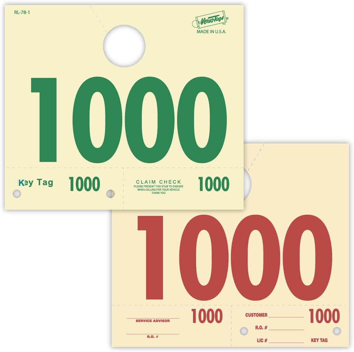 Amazon.com : Service Dispatch Numbers - Numbered 0000-0999 - Manilla ...