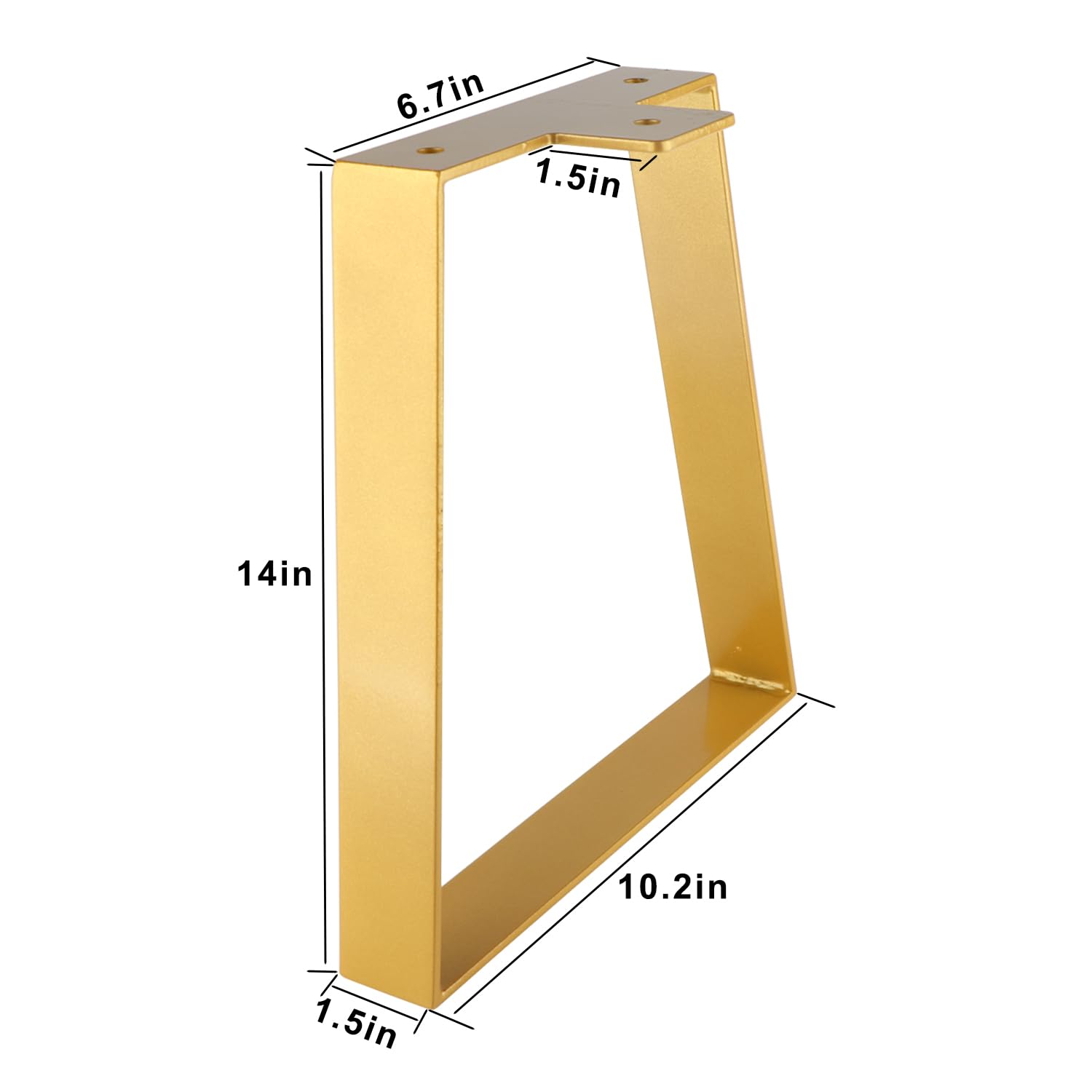 Snapklik.com : ALXEH 14 Inch Trapezoid Table Legs Gold, DIY Furniture ...