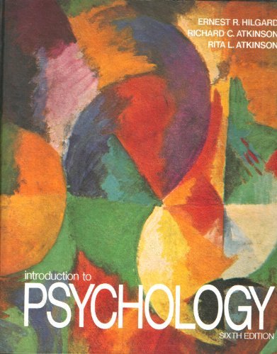 Introduction to Psychology by Ernest R. Hilgard (1975-04-05): E.R ...