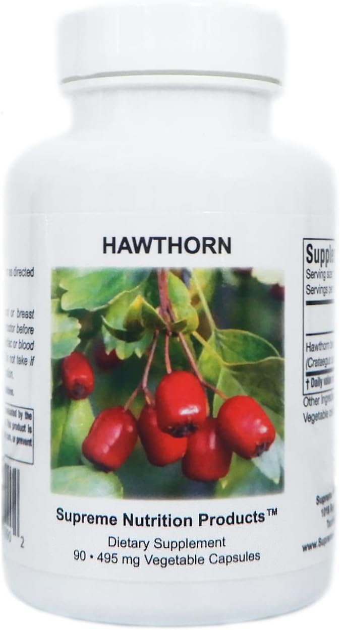 Amazon.com: Supreme Nutrition Hawthorn, 90 Pure Hawthorn Berry ...