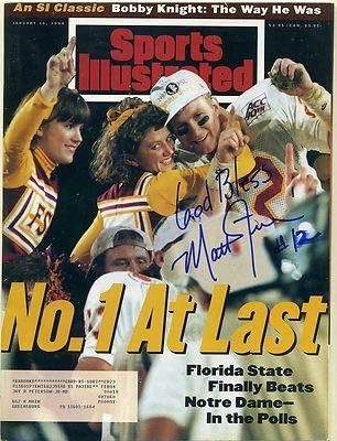 35 - Jan 1994 Signed Sports Illustrated - FSU Matt Frier - Autographed ...