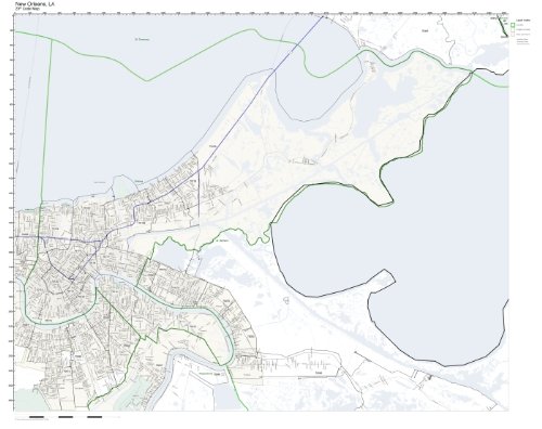 ZIP Code Wall Map of New Orleans, LA ZIP Code Map Not Laminated: Amazon ...