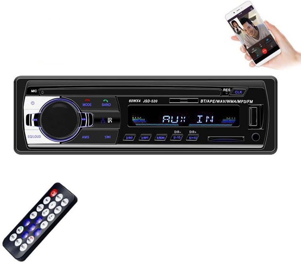 Amazon.com: Multimedia Car Stereo Single Din Bluetooth Audio Hands-Free ...