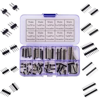 Amazon.com: Kidisoii 2.54mm Pin Header, Male Straight Single Row Header ...