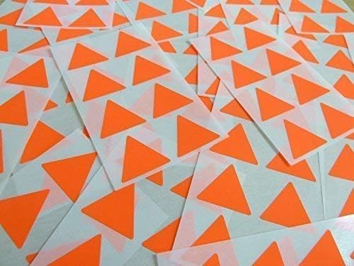 Amazon.com: 25mm (1") Triangle Shape Color Code Stickers - Packs of 96 ...
