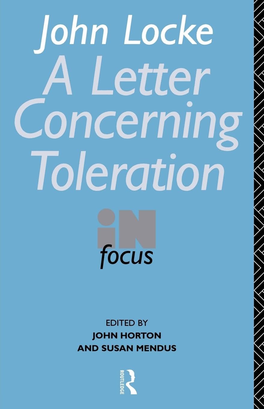 Amazon.com: John Locke's Letter on Toleration in Focus (Philosophers in ...