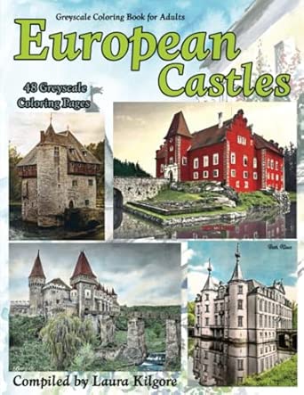 Amazon.com: European Castles: 48-Page Coloring Book in Greyscale for ...