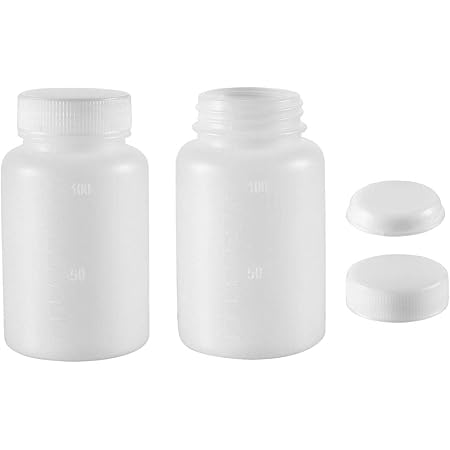 Amazon.com: uxcell Plastic Lab Chemical Reagent Bottle 100ml/3.4oz Wide ...