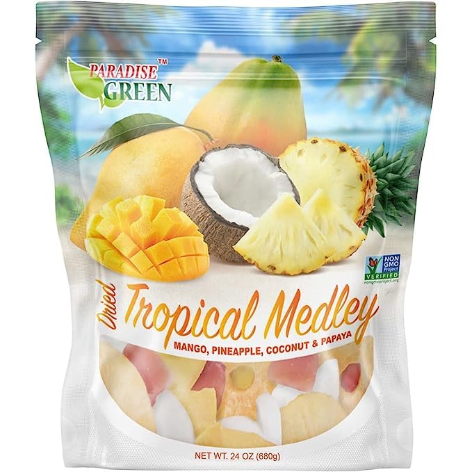Amazon.com: Paradise Green Classic Dried Tropical Medley, 6 oz Bag ...
