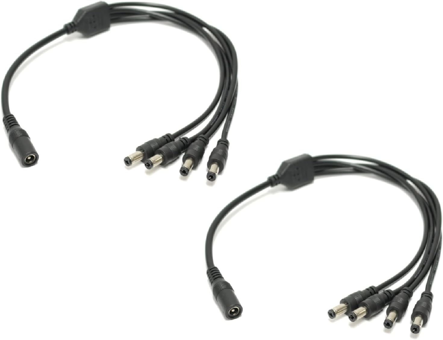 Amazon.com : Security-01 2Pack 1 to 4 Way DC Power Splitter Cable, Plug ...