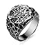 KIRTIJW Vikingringen voor mannen, Noorse viking-runen, vegvisir, kompas ...