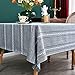 Amazon.com: NEWISHER Rustic Farmhouse Embroidered Square Tablecloth Jacquard Striped Table Cloth ...