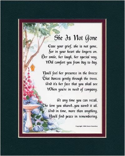 Buy Genie's Poems - Mother Memorial Gift Present Poem - The Loss Of A ...