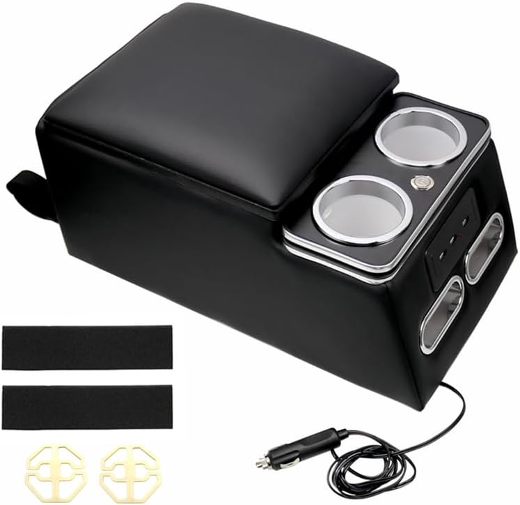 RASNAUTO Universal Rear Bench Seat Consoles, Center Console Organizer ...