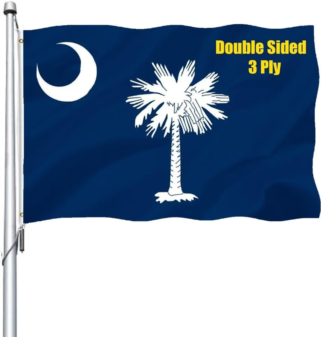 Amazon.com : REIDFERR South Carolina Flag 3x5 Outdoor Double Sided ...