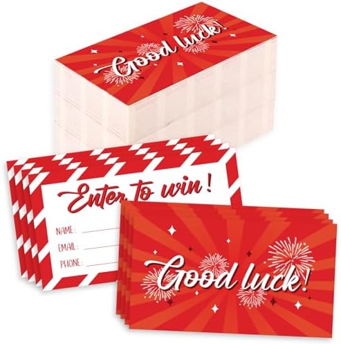 Amazon.com : 300 Pcs Red Enter to Win Raffle Tickets Cards 3.5 x 2 Inch ...