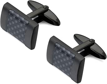 Amazon.com: AVLUZ Fashion Stainless Steel Cufflinks, Carbon Fiber Shirt ...