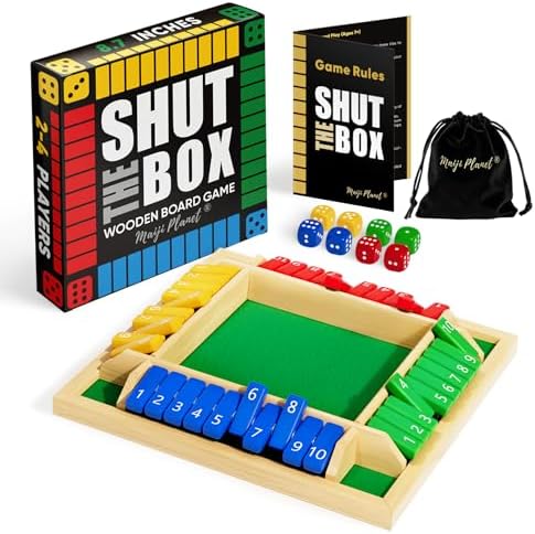 Amazon.com: Maiji Planet Classic Original Shut The Box Game, Math Dice ...