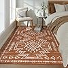 Amazon.com: Lahome 5x7 Western Burnt Orange Rugs for Living Room, Soft ...