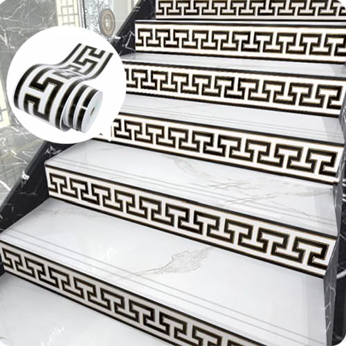 GKKBUFF Modern Geometric Wall Covering PVC Wallpaper Border Borders ...