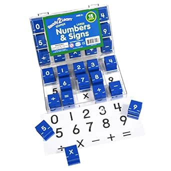 Ready 2 Learn Number and Sign Stamps - Large - Set of 15 - Rubber Math ...