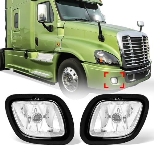 Amazon.com: FIT LED Fog Light for Freightliner New Cascadia Chrome LED ...