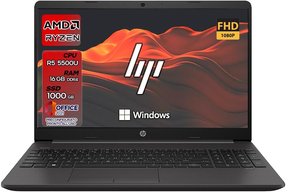 HP 250 g9, Notebook i5 20gb ram, 1235U, SSD 1 Tb, Display 15.6" FHD ...