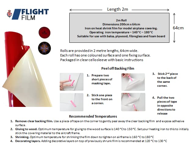 RC covering film, Hensons flight film, heat shrink airplane covering ...