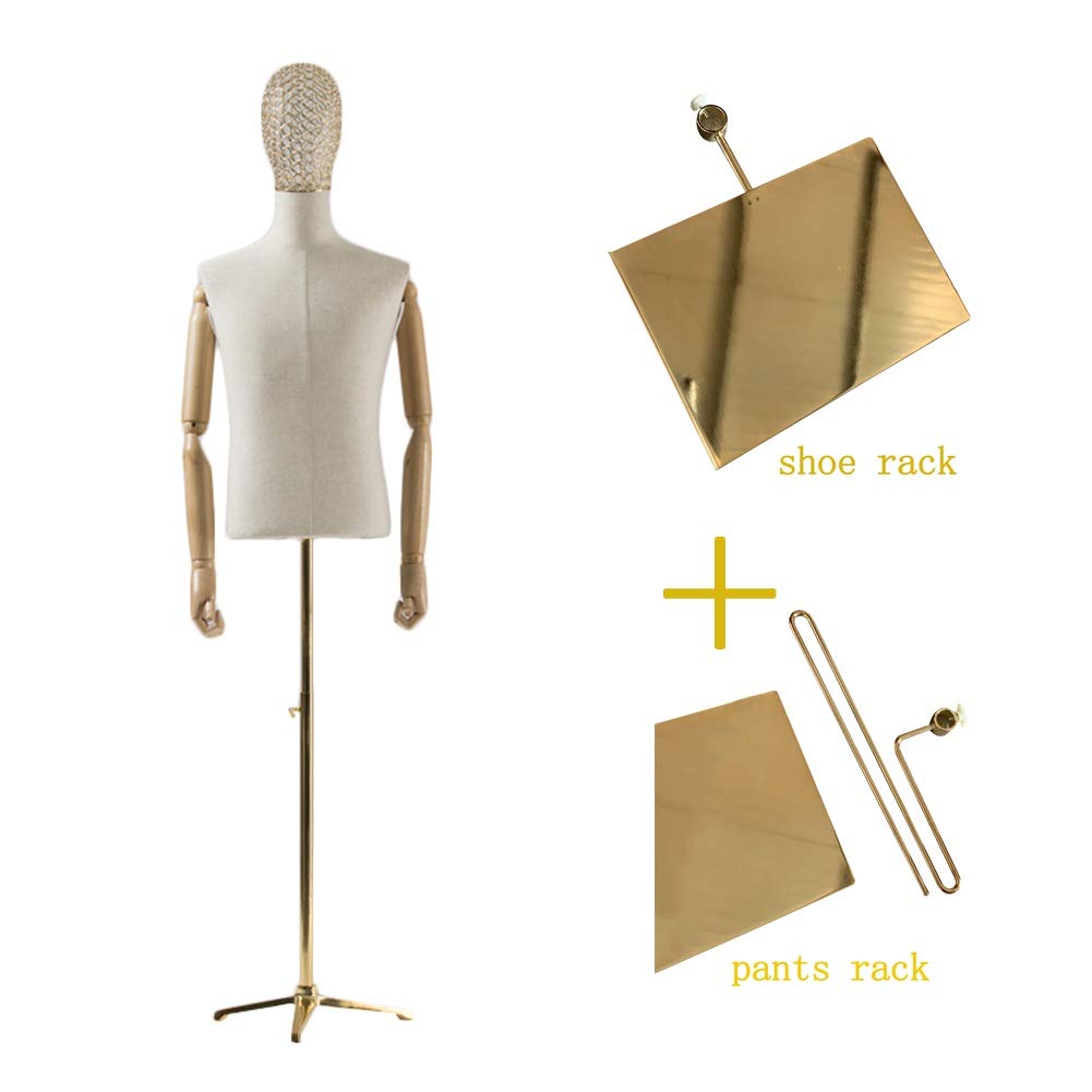 Buy Male Mannequin Torso Body Dress Form Busts Manikin with Metal Wire ...