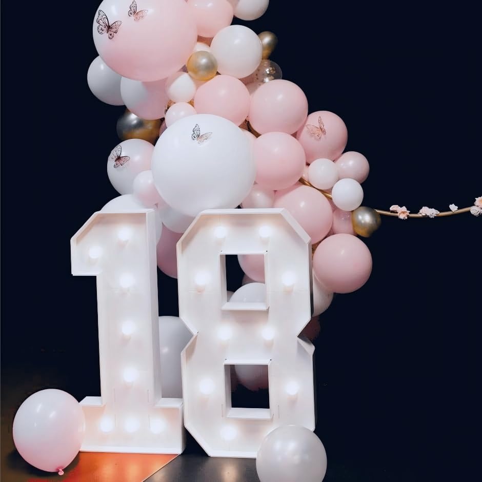 Marquee Light Up Numbers 40 For Birthday Party Decoration, Warm Light ...