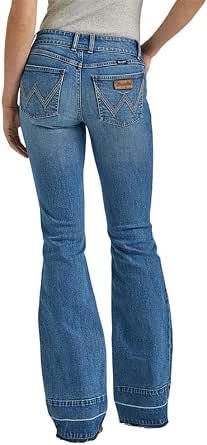 Wrangler Women's Retro Mid Rise Mae Trouser Jean Denim 29x32 at Amazon ...