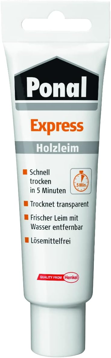 Ponal Express Holzleim, transparent und schnell trocknender Holzkleber ...