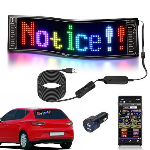 Snapklik.com : Programmable Car LED Sign, Bluetooth APP Control ...