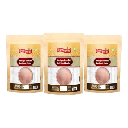 Okhli Musal Brand Organic Pinkish Grey Black Salt Powder (Kala Namak ...