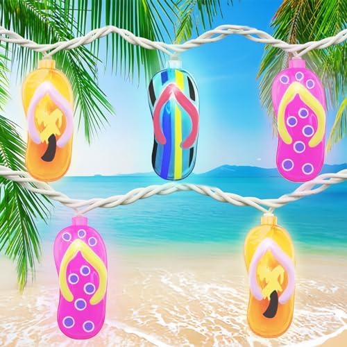 Amazon.com: OULISI Summer Beach Slipper String Lights,8.5Ft Flip Flop ...