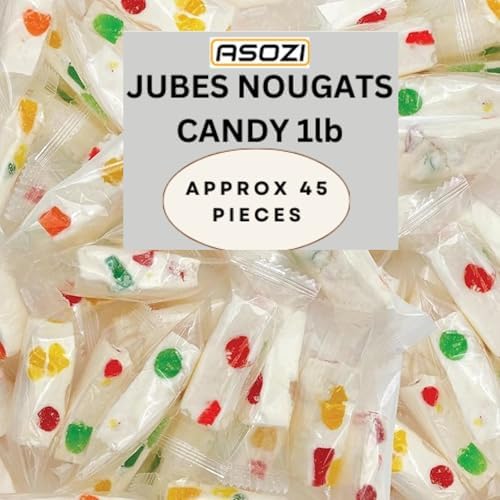 Amazon.com: Wrapped Nougat Candy with Fruity Jelly Beans 16 oz Colorful ...