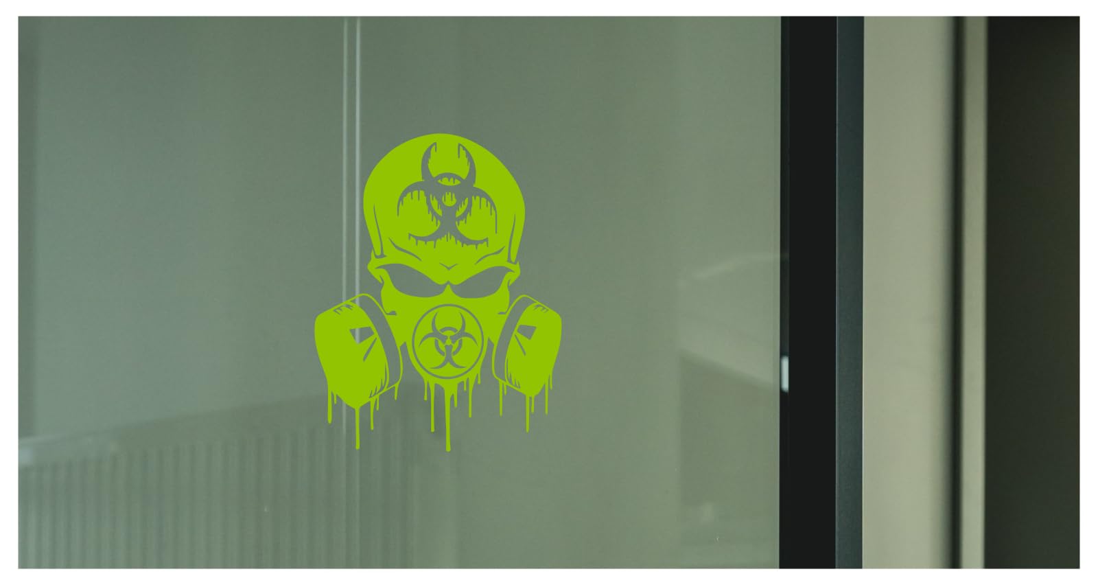 Green Biohazard Skull
